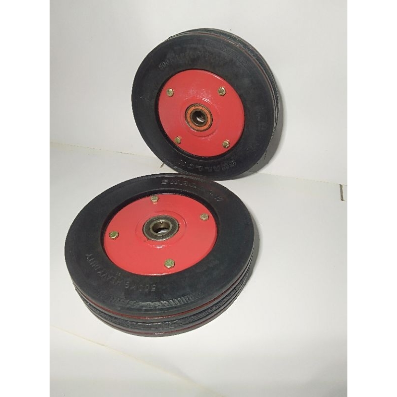 Jual Roda troli 8 inchi roda lori 8 inchi roda mati lubang as 20 mm ...