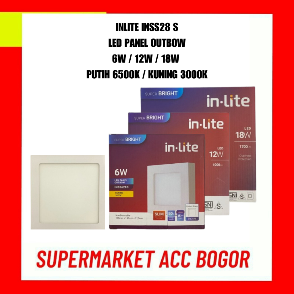 Jual Lampu Plafon Outbow InLite INSS628S ALL VARIAN 6 WATT 12 WATT 18 ...