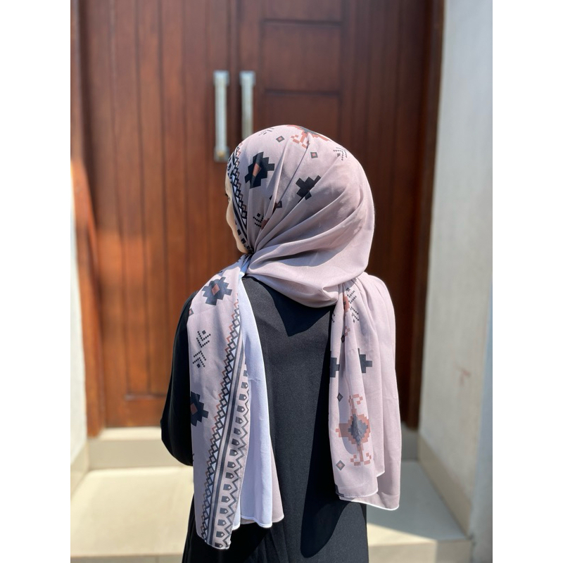Jual Pashmina instan Printing Premium/ Pashmina Printing | Shopee Indonesia