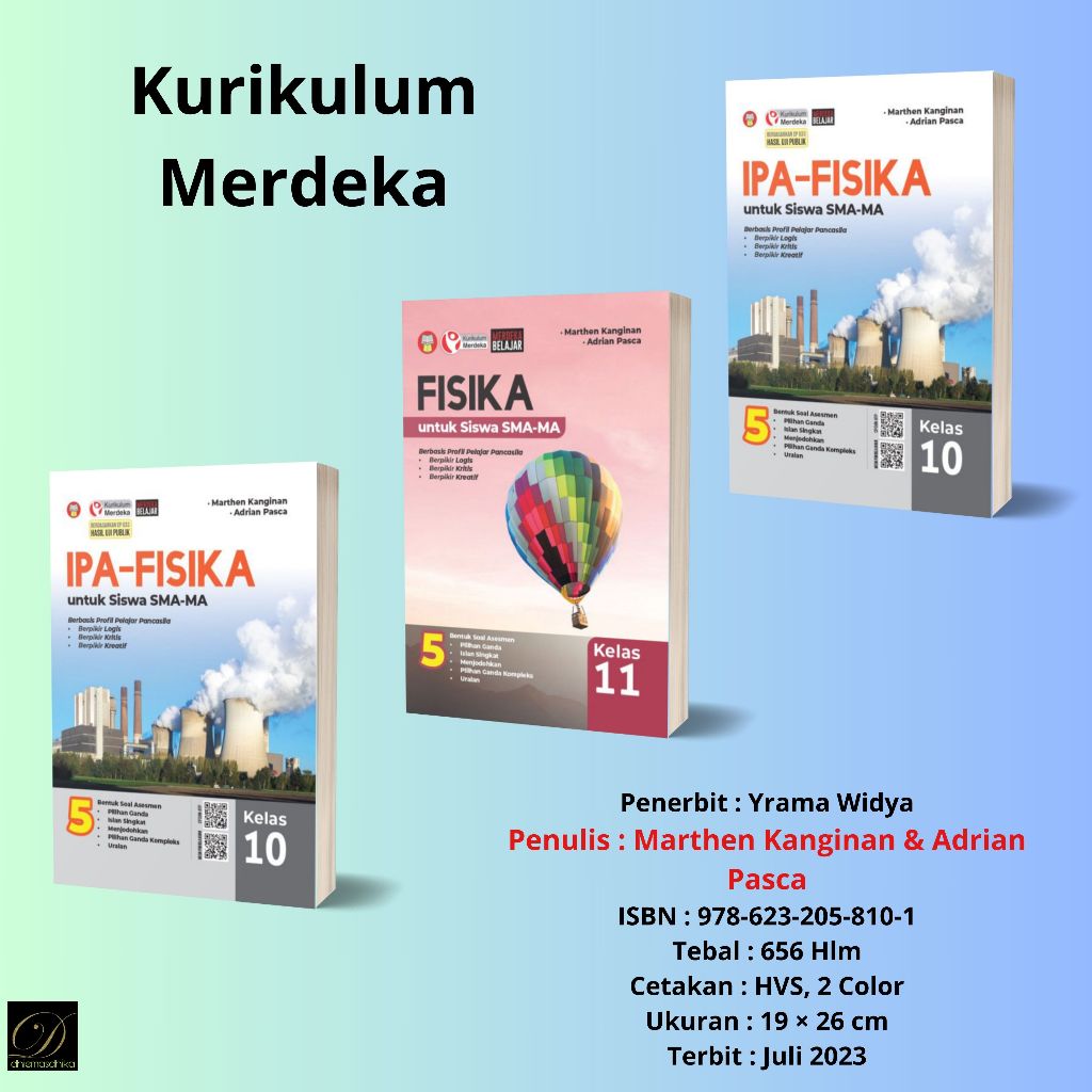 Jual Buku Fisika SMA/MA Kelas X/10/XI/11/XII/12 Kurikulum Merdeka Martheen Kanginan | Shopee ...