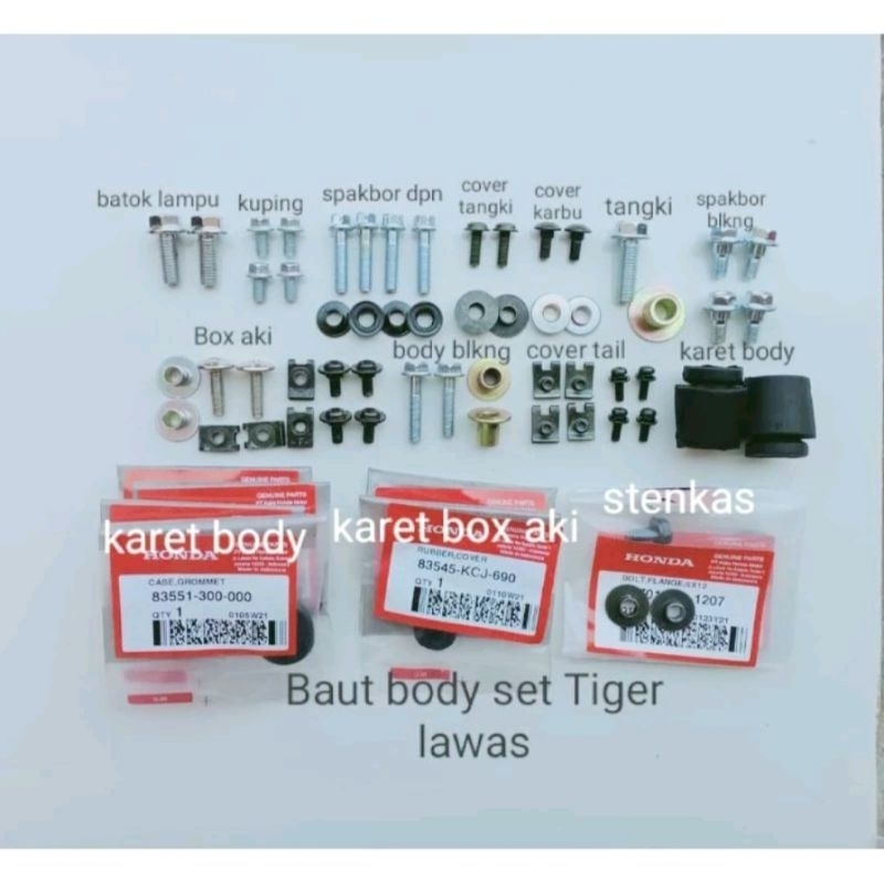 Jual BAUT BOSH DAN KARET SET ORIGINAL UNTUK BODY MOTOR HONDA TIGER LAMA LAWAS | Shopee Indonesia