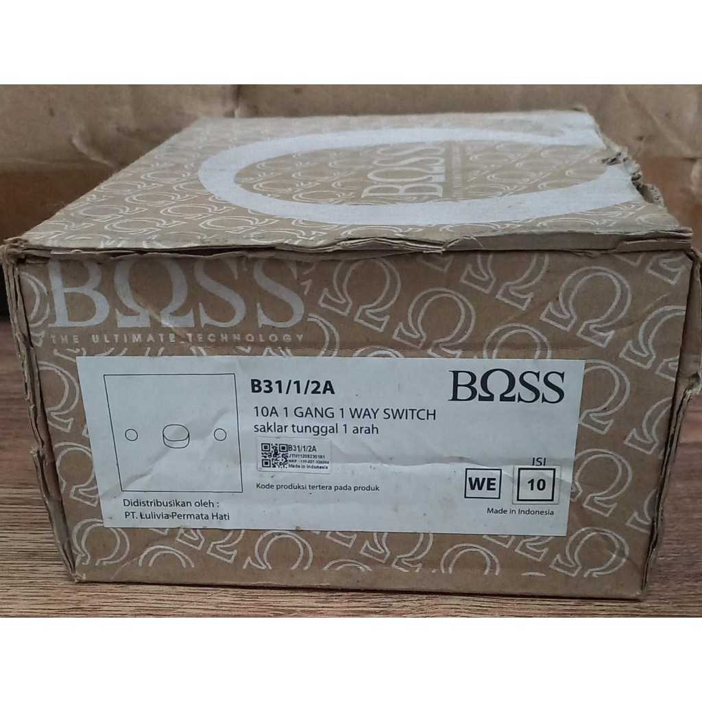 Jual SAKLAR TUNGGAL 1 ARAH 10 A 1 GANG 1 WAY SWITCH MERK BOSS | Shopee ...