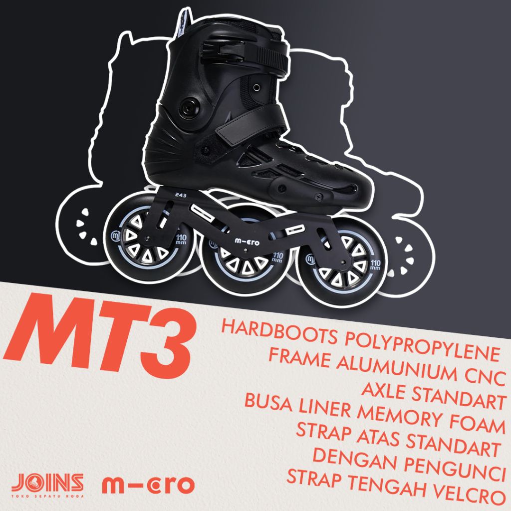 Jual Sepatu Roda Inline Skate Micro MT3 | Shopee Indonesia