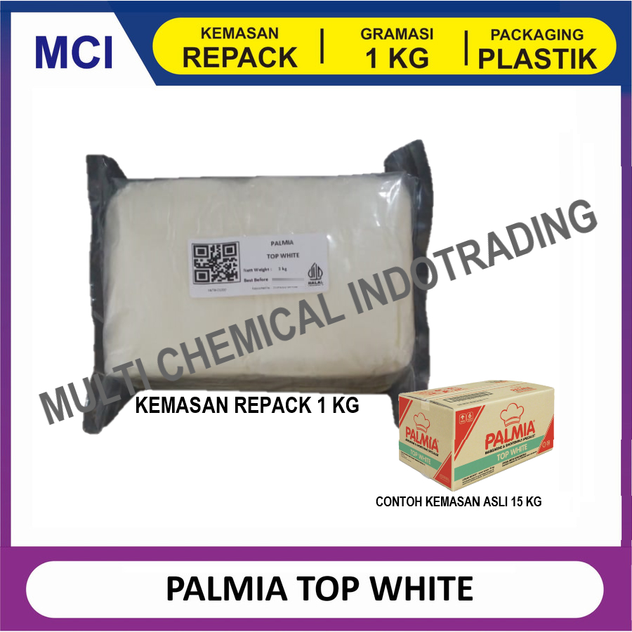 Jual REPACK 1 KG PALMIA TOP WHITE MARGARINE & SHORTENING / MENTEGA ...