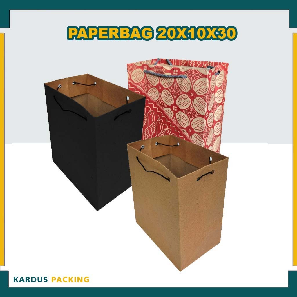 Jual Paper Bag 20x10x30 Cm (PAKET 12 PCS) / Tas Kertas / Tas Kado / Tas ...
