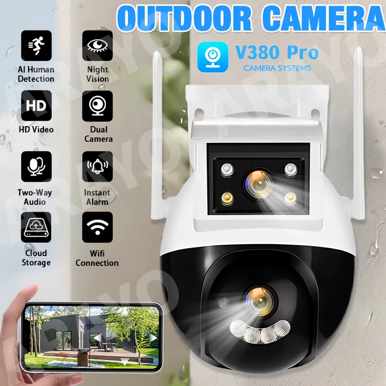 Jual KODE K74W ARAYO Outdoor CCTV Kamera Dual Lens 36 Auto Tracking ...
