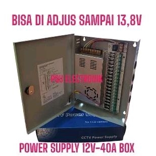 Jual POWER SUPPLY CCTV BOX ADAPTOR 12V 40A 18Ch / PSU box panel 18 ...