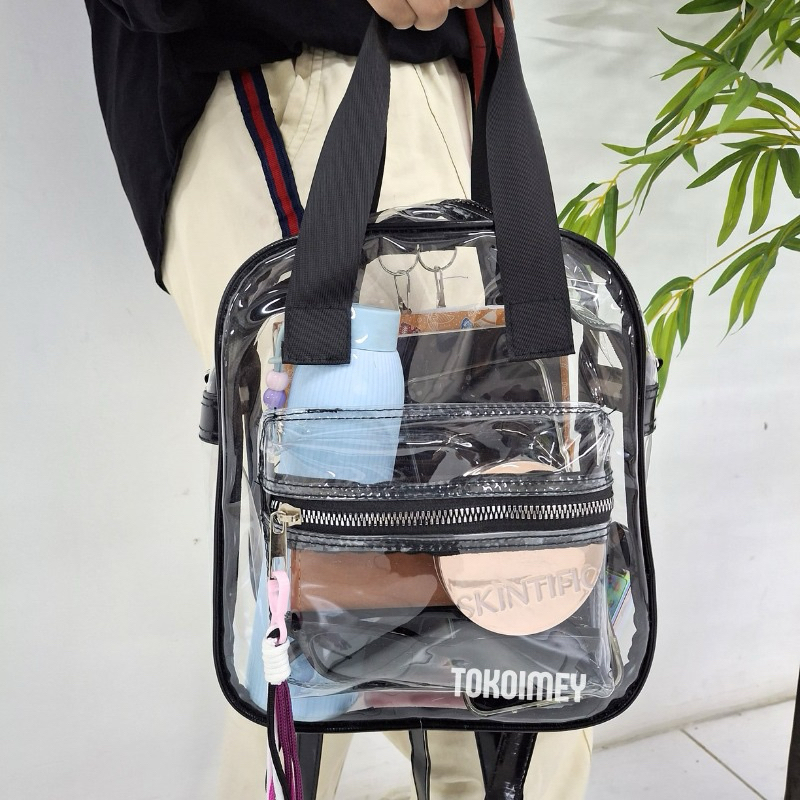 Jual tas selempang transparan tas slingbags pvc tas ransel transparant ...