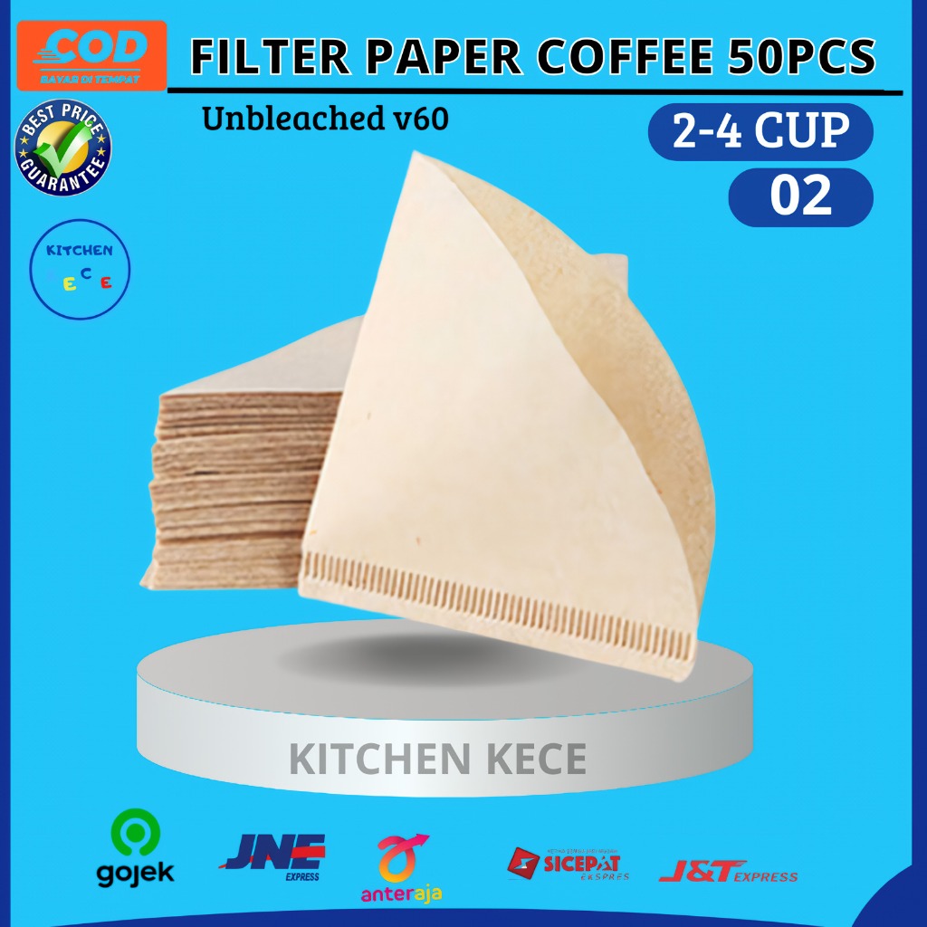 Jual OTC Kertas Filter Paper Saringan V60 Drip Kopi Size 02 2-4 Cup ...
