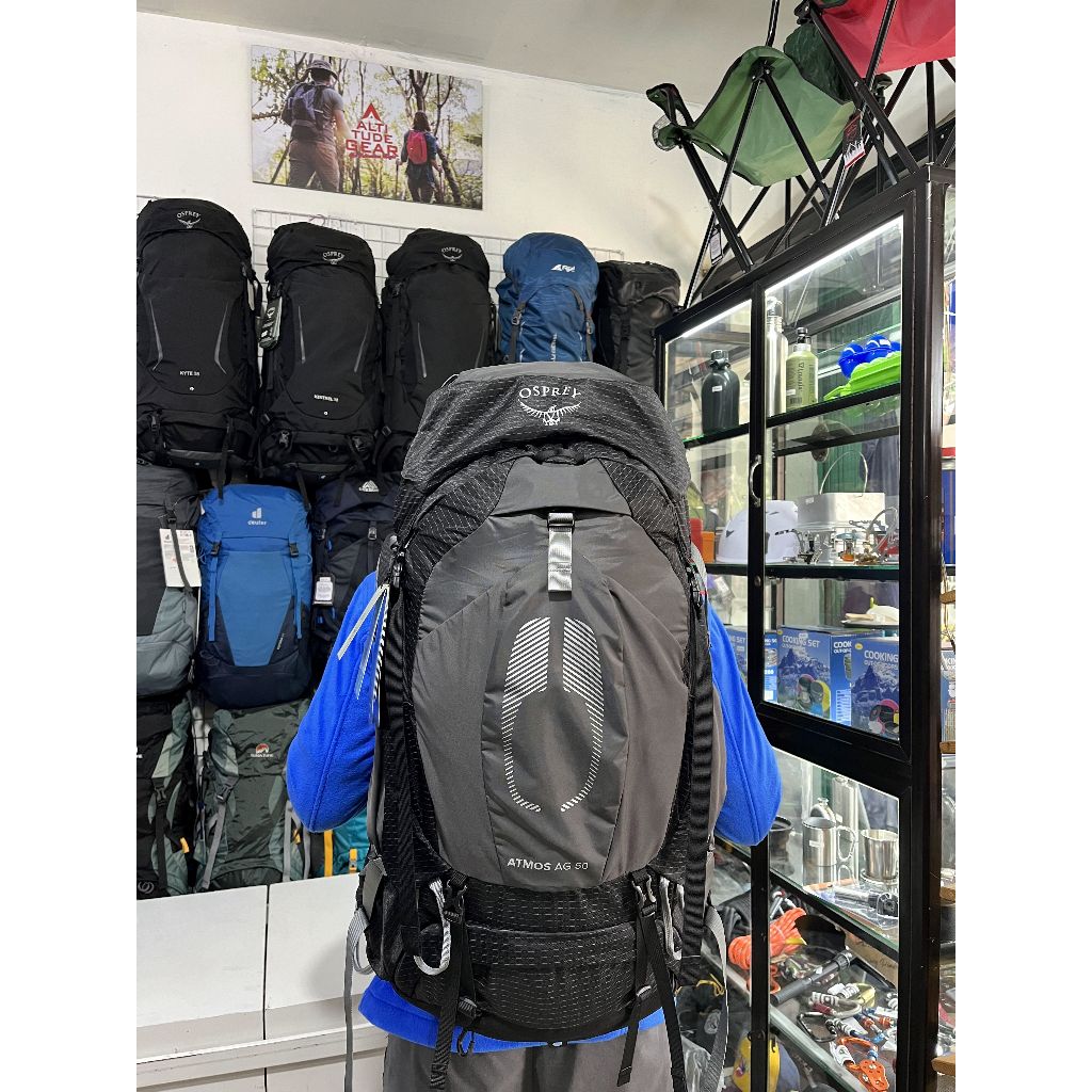 Jual Tas Gunung Keril Osprey Atmos AG 65 L Outdoor Hiking | Shopee Indonesia