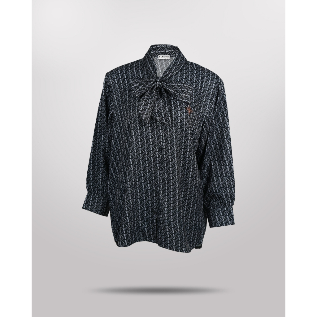 Jual La Sabellè Bhumi Tie Blouse Midnight Earth Defect Minor