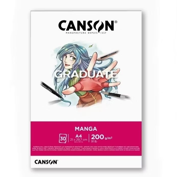 Jual Canson Graduate A4 Manga Paper 30 Sheets 200 Gsm | Shopee Indonesia