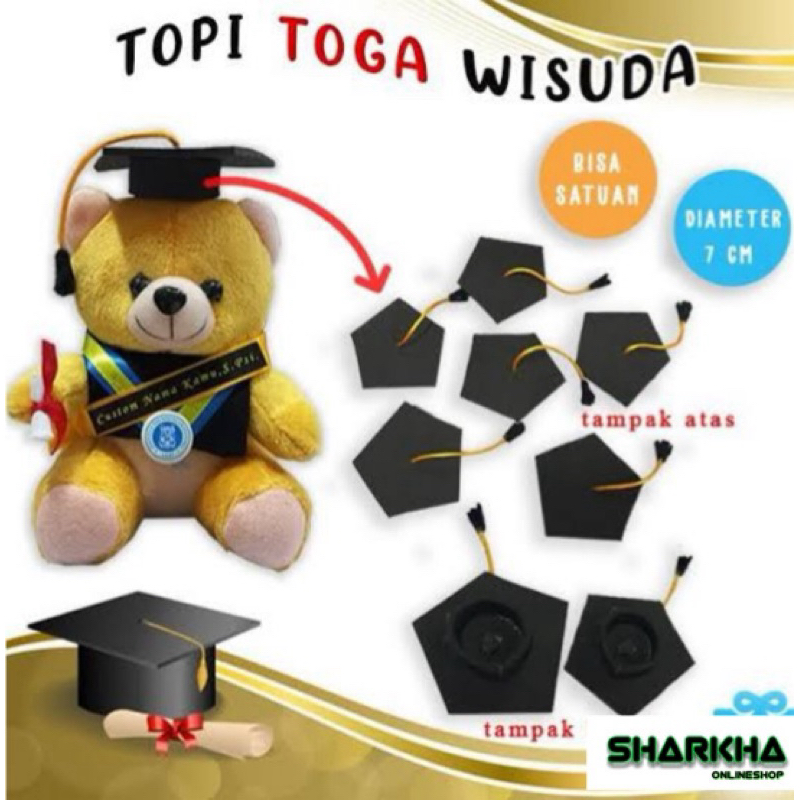 Jual TOPI TOGA BONEKA WISUDA DAN BAJU BONEKA WISUDA ISI 5pcs | Shopee ...