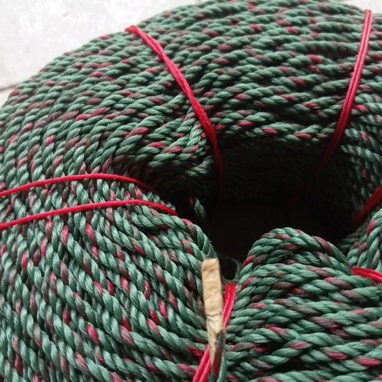 Jual 1 Roll Tali Tambang 3mm -+200 Meter Plastik PE Hijau Bintik merah Tali Ikat | Shopee Indonesia