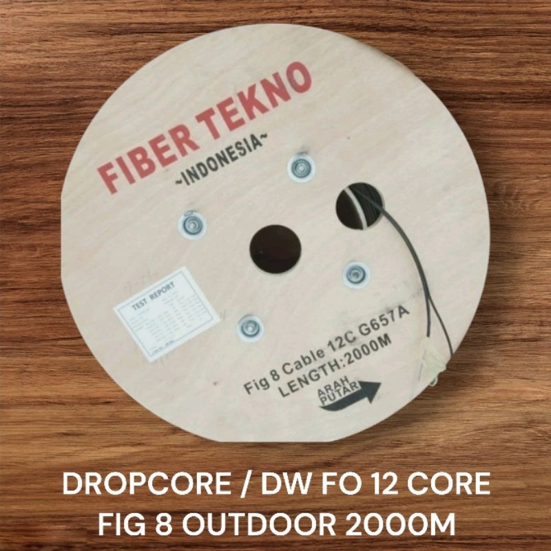 Jual KABEL FO 12 CORE FIG8 JELLY TUBE 2km / DROPCORE FIBER OPTIC ...