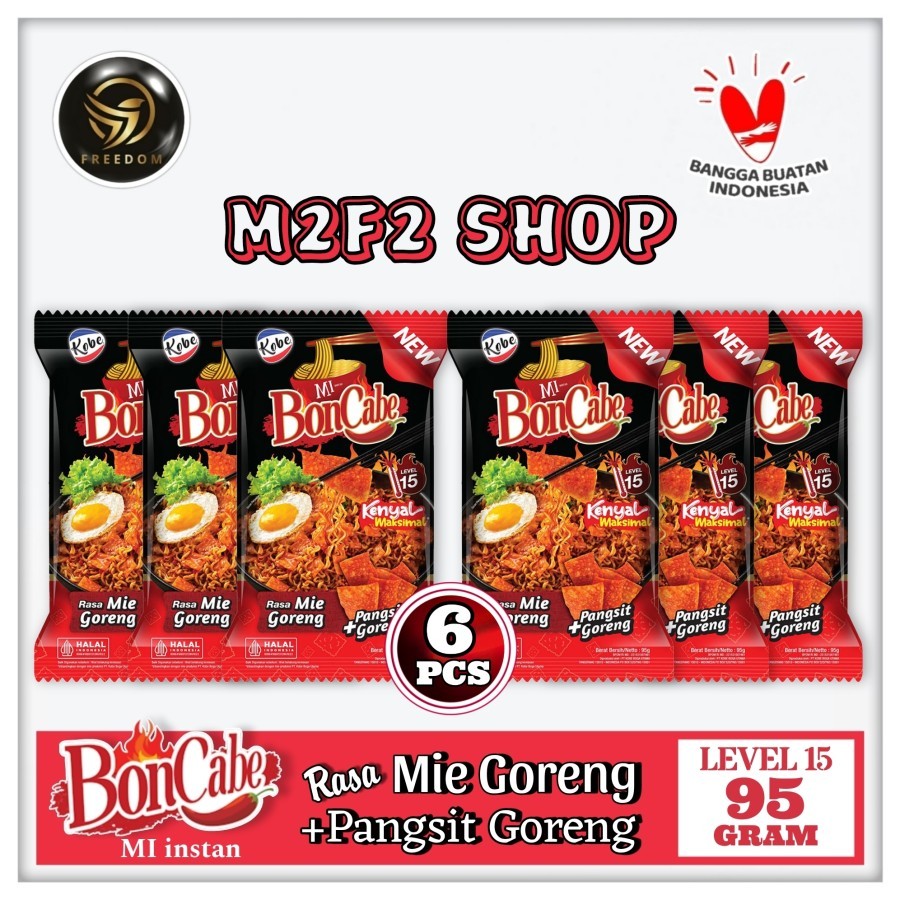Jual Mi BonCabe Level 15 Rasa Mie Goreng + Pangsit Goreng | Bag - 95 gr ...