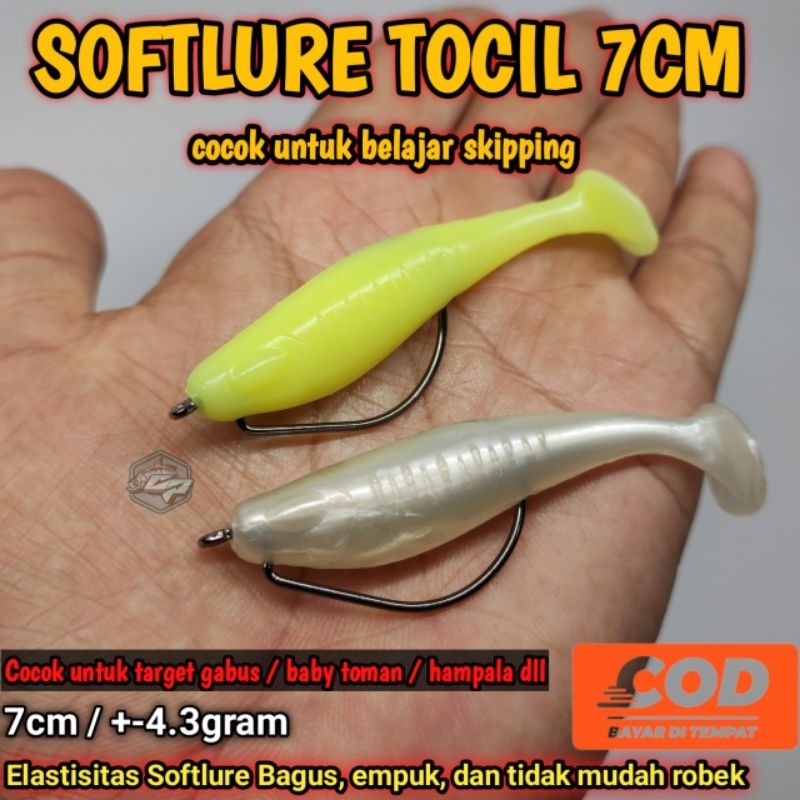 Jual SOFTLURE TOCIL 7CM / SOFTLURE UNTUK BABY TOMAN / GABUS / UMPAN ...
