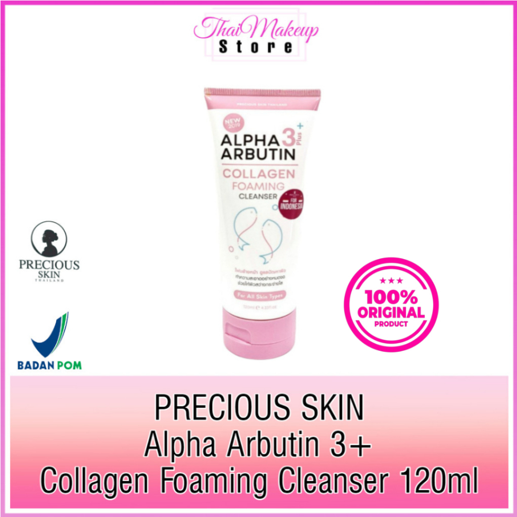 Jual Precious Skin Thailand Alpha Arbutin 3+++ Collagen Foaming Face Cleanser/Sabun Wajah ...