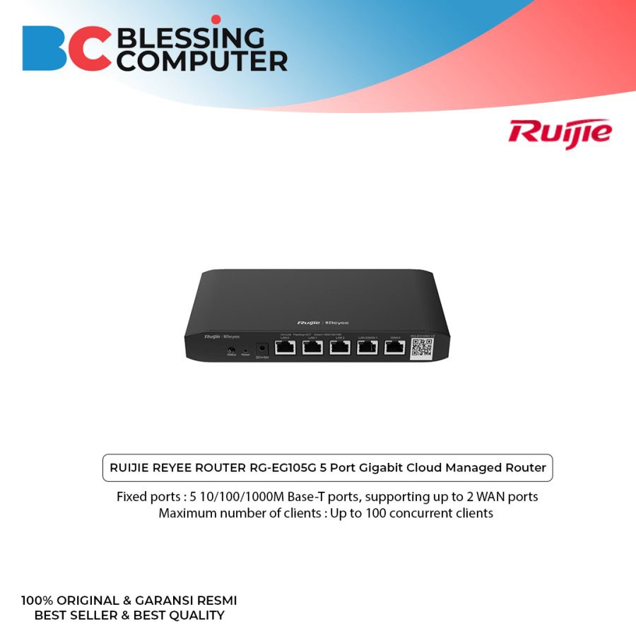 Jual RUIJIE REYEE ROUTER RG-EG105G 5 Port Gigabit Cloud Managed Router | Shopee Indonesia