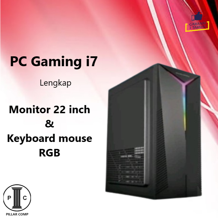 Jual Komputer Lengkap cpu pc Gaming i7 ram 8GB VGA 4GB DDR5 Monitor 22 ...