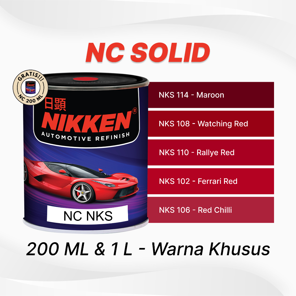 Jual NIKKEN NKS NC Solid Color - Warna Khusus - Cat Duco Mobil Motor ...