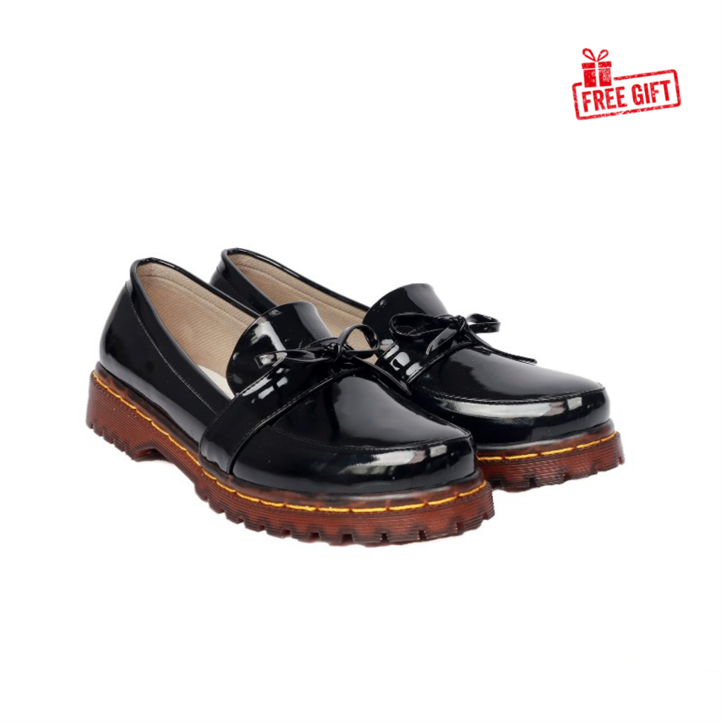 Jual [FREE GIFT] Catenzo Sepatu Wanita Loafers Docmart Formal Slip On ...