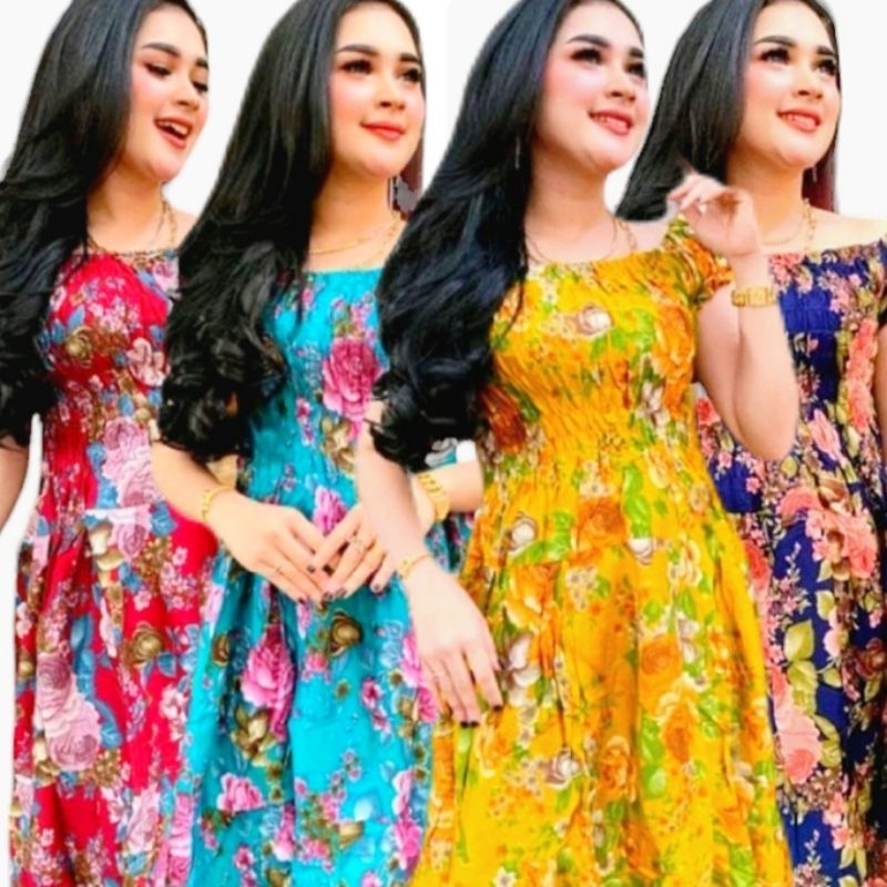 Jual 4 PCS DASTER SMOKE LENGAN LD 110 XXL DASTER KERUT RAYON PREMIUM ...