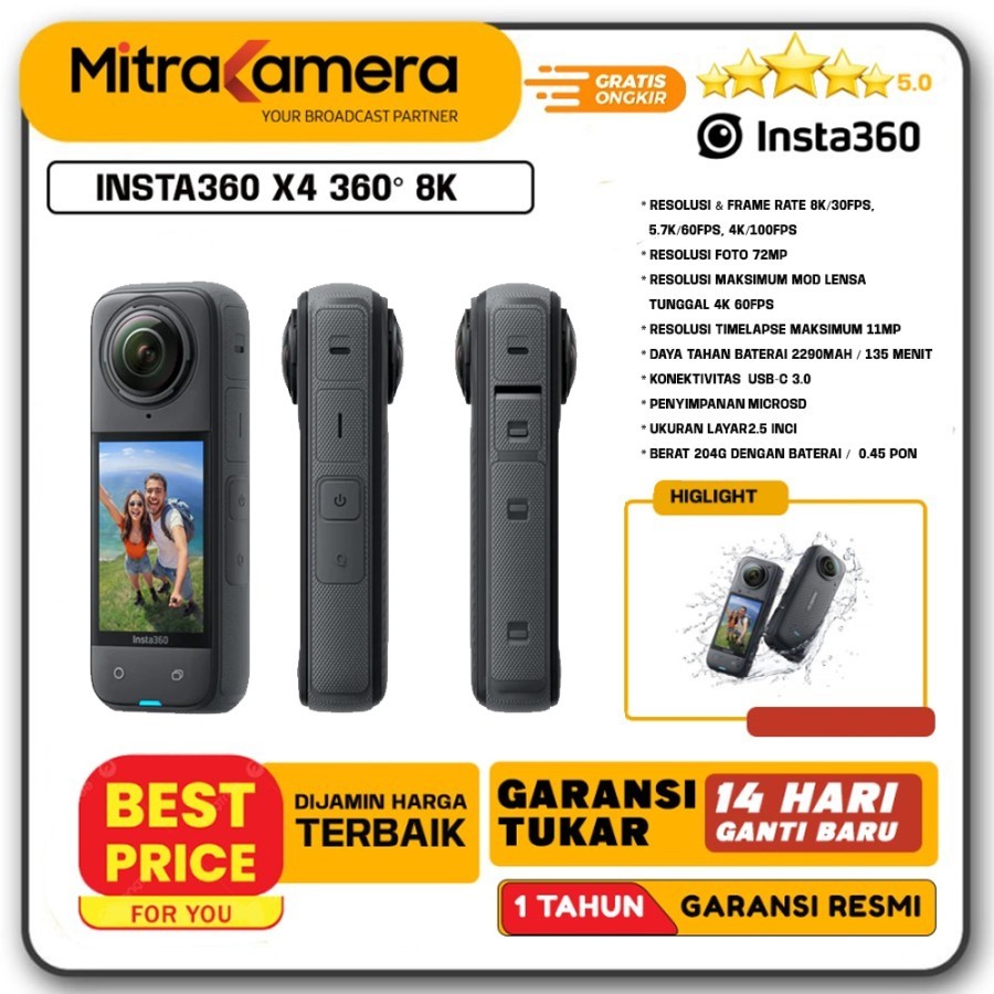 Jual Insta360 X4 Ultimate 8K 360° Action Camera | Shopee Indonesia