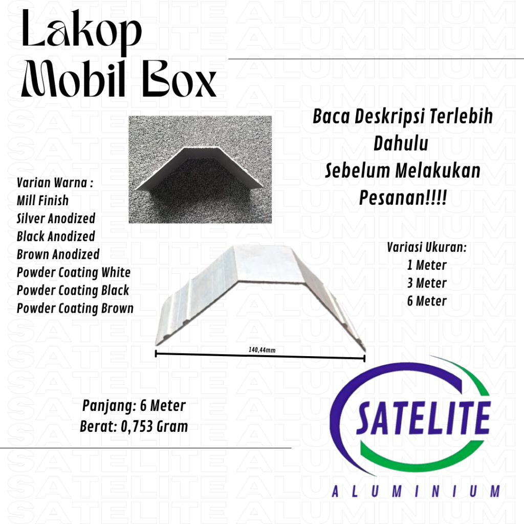 Jual LAKOP MOBIL BOX TIANG MOBIL BOX ALUMINIUM | Shopee Indonesia