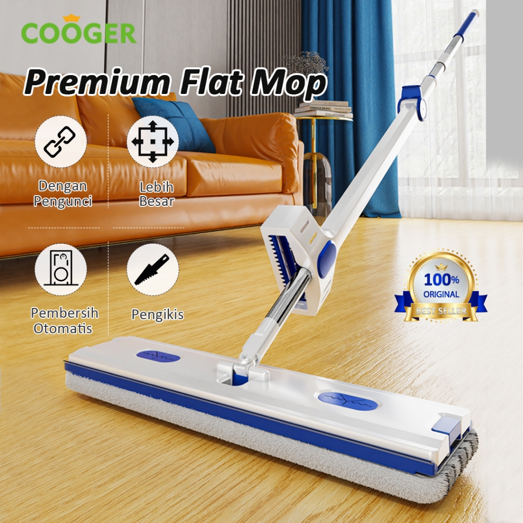 Jual COOGER Alat Pel Lantai Pengikis 5IN1 Premium Jumbo Flat Mop 5IN1 ...