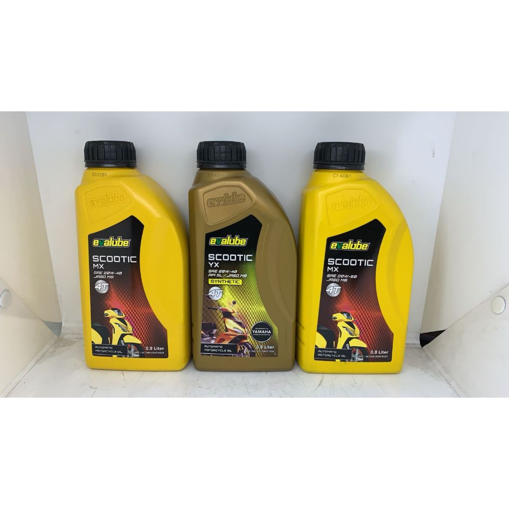 Jual Evalube Scootic Matic MX Sae 20W/50 & YX Sae 20W/40 800ML (Dijamin ...