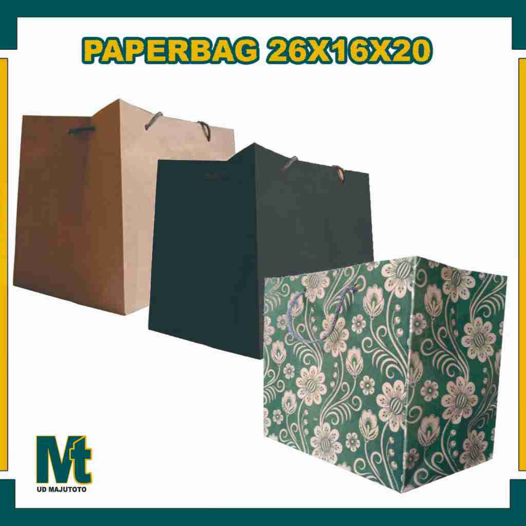Jual Paper Bag 26x16x20 Cm (PAKET 12 PCS) / Tas Kertas / Tas Kado / Tas ...