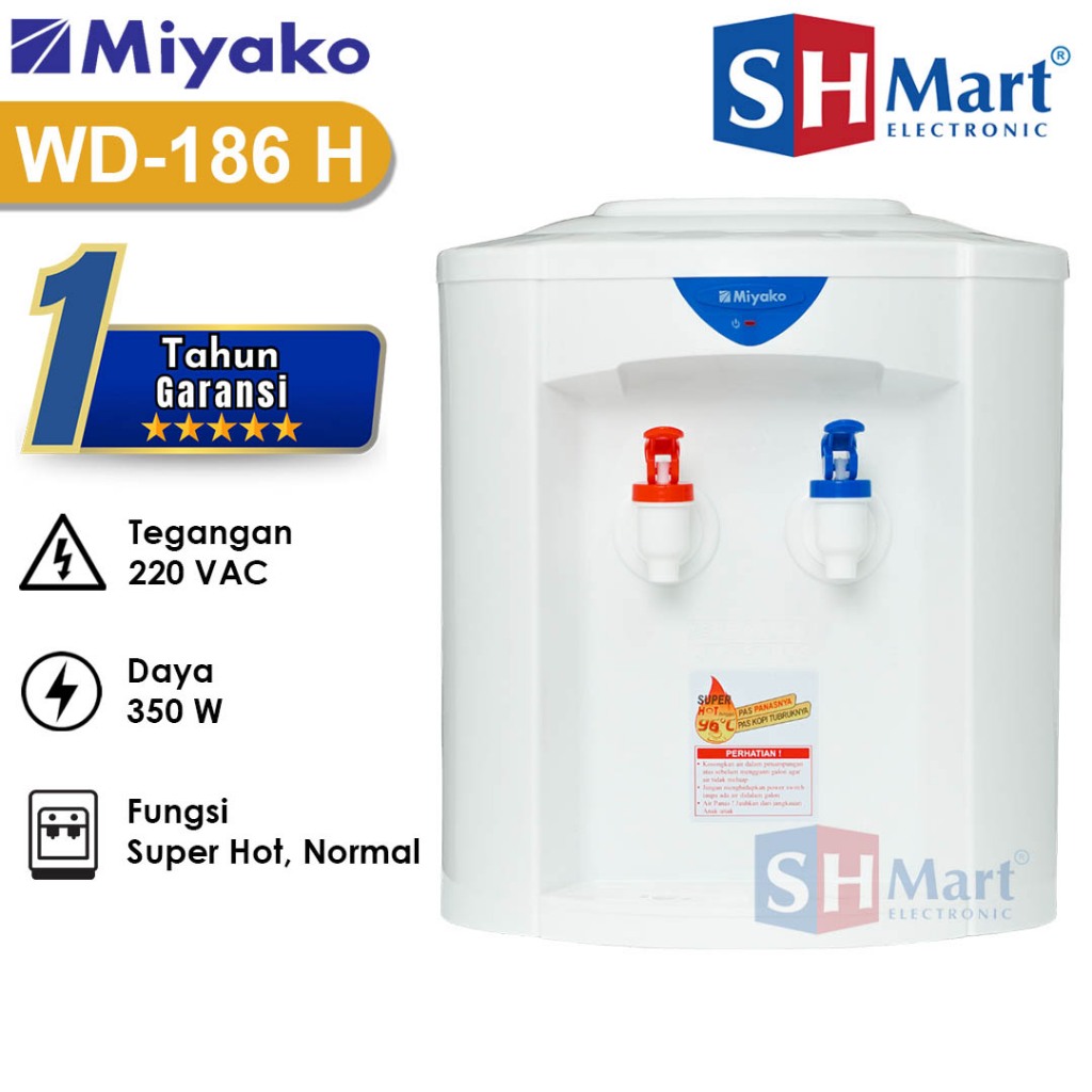 Jual WATER DISPENSER MIYAKO WD-186H / WD186H / WD186 DISPENSER MEJA ...
