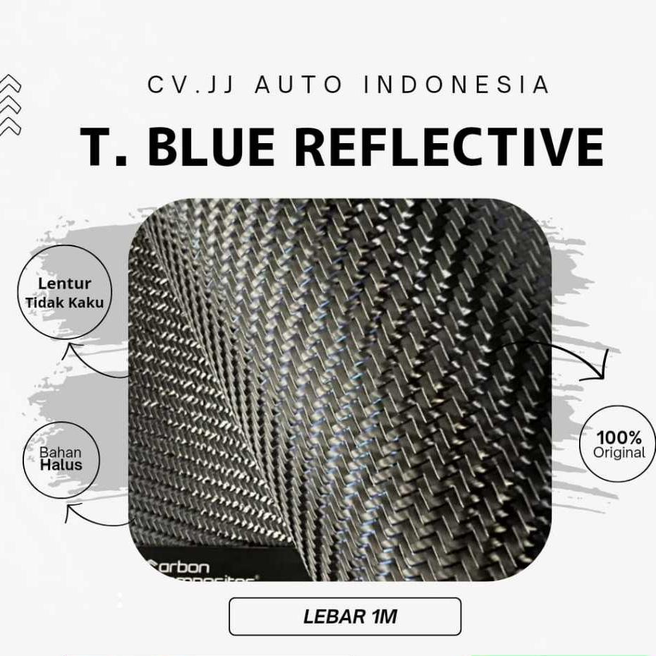 Jual Serat Carbon Fiber Blue Reflective 3K 220GSM | Shopee Indonesia