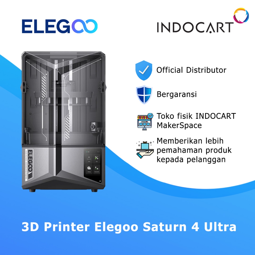 Jual 3D Printer ELEGOO Saturn 4 Ultra 12K 10-inch Mono LCD with COB ...