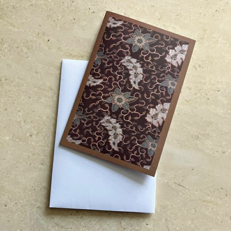 Jual Blank Card Batik / Kartu Ucapan Motif Batik / Kartu Batik - M401 ...