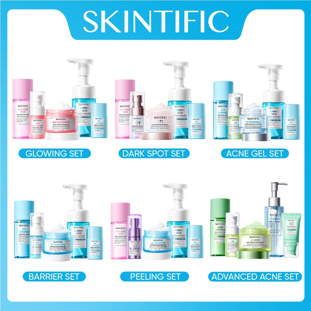 Jual SKINTIFIC-5pcs Paket-Skincare Set | Serum Moisturizer Gel Toner ...