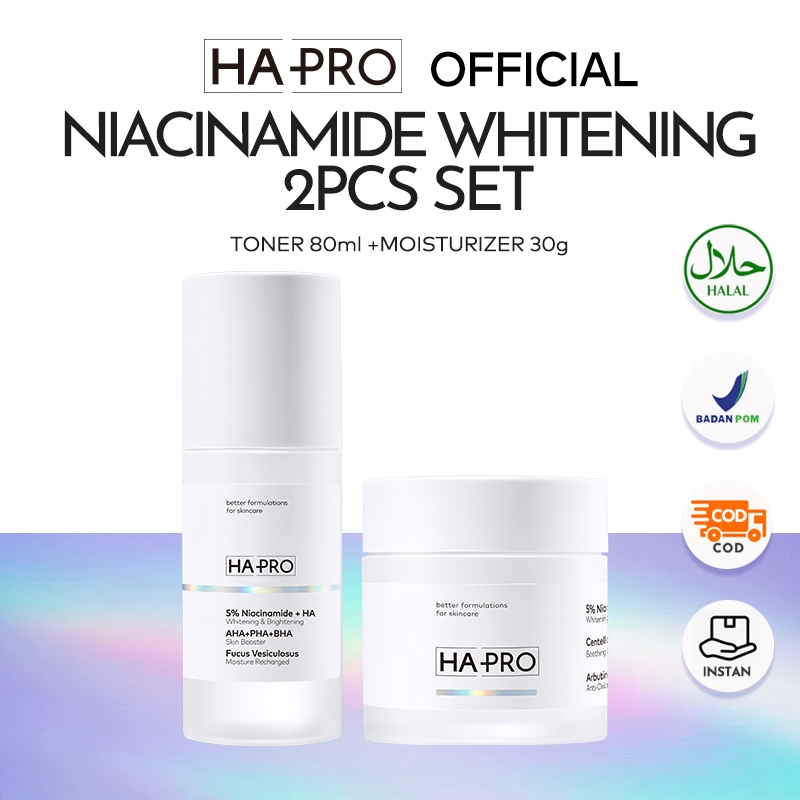 Jual [HAPRO] HA PRO Bundling 2pcs Glowing Skincare Set | Moisturizer ...