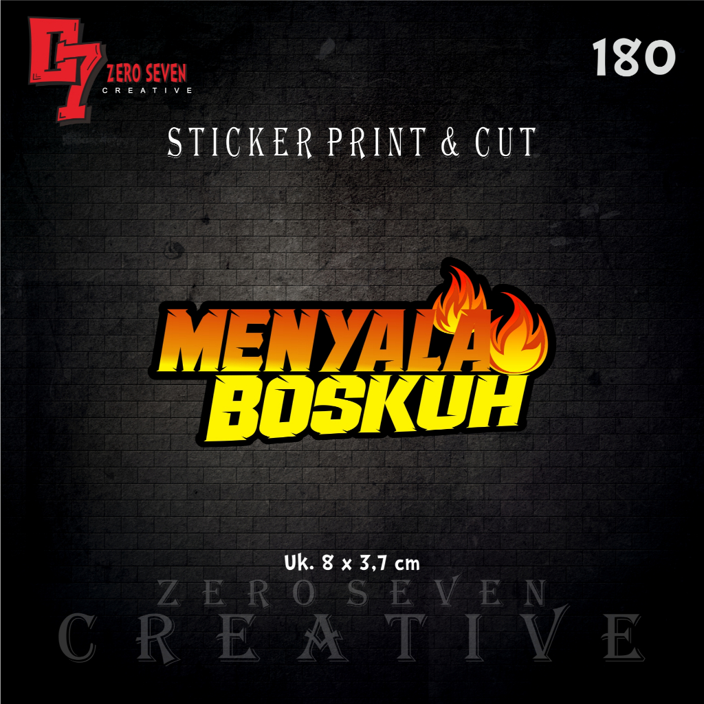 Jual STIKER MENYALA BOSKUH / STIKER LUCU / RACING / STIKER MOTOR ...