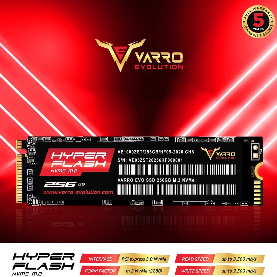 Jual Terbaik SSD VARRO M2 NVME HYPER FLASH 256GB GARANSI 5 TAHUN ...