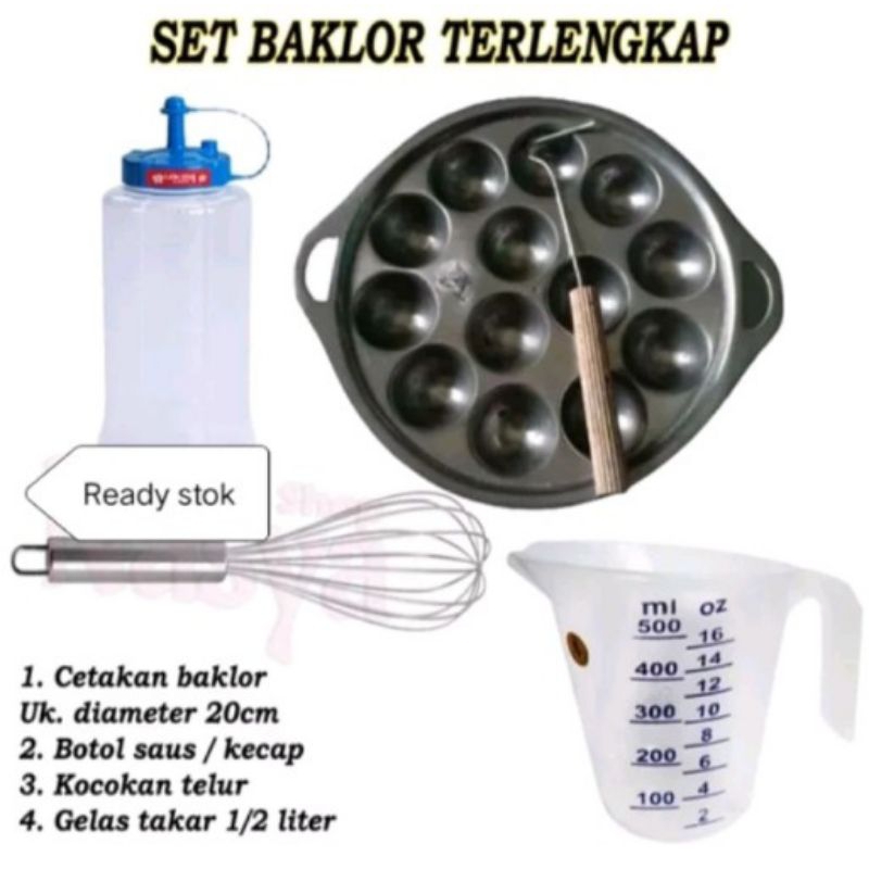 Jual Cetakan Takoyaki Baklor Lubang 12 Cetakan Martabak mini / Cetakan ...