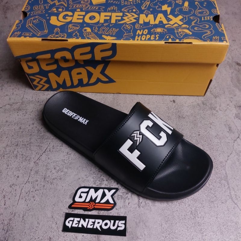 Jual Geoff Max Official - Shaun Black | Slippers | Sandal Pria | Shopee ...