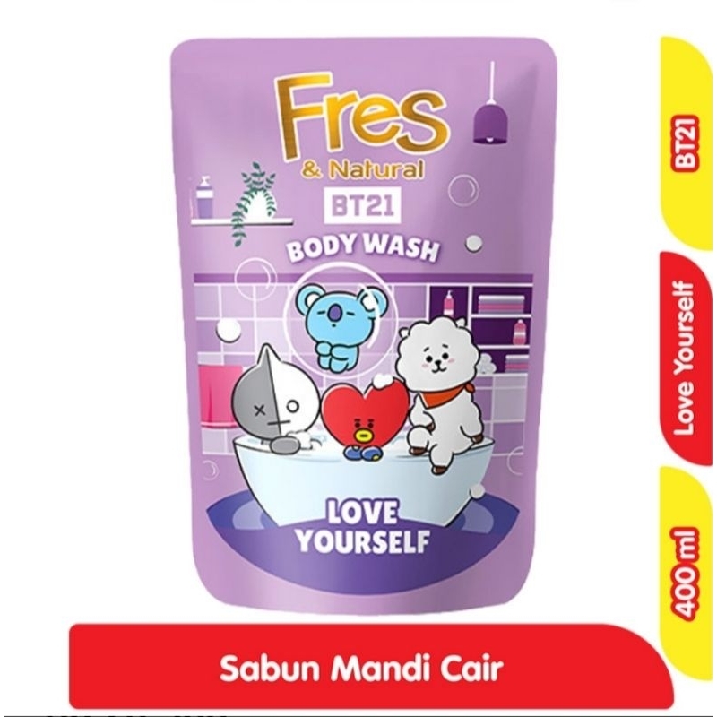 Jual Fresh & Natural BT21 Sabun Mandi Cair Love Yourself Reffil 400ml ...