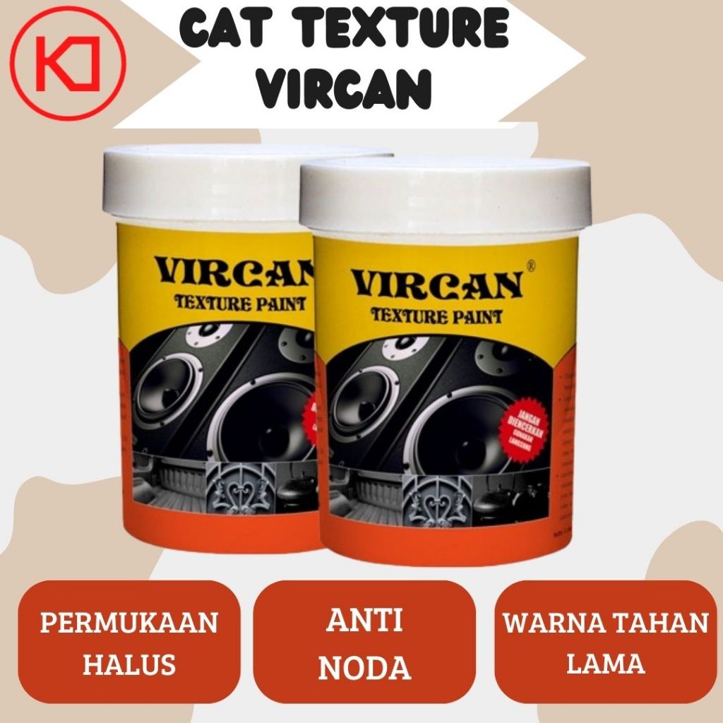 Jual Cat Tekstur VIRCAN Texture Paint Base BLACK Hitam Box Cat Speaker ...