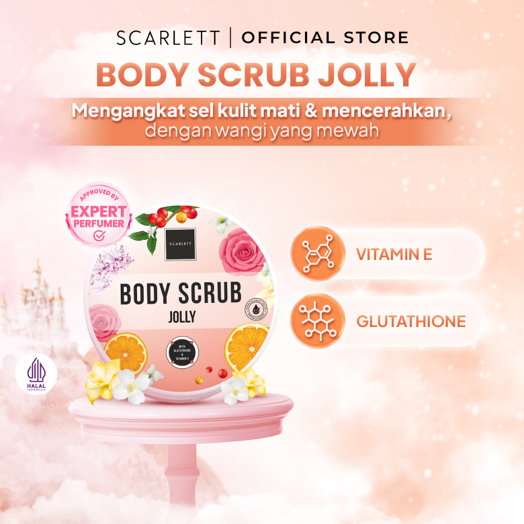 Jual Scarlett Whitening Body Scrub Jolly ️LuxuryBeautyStore ️ | Shopee ...