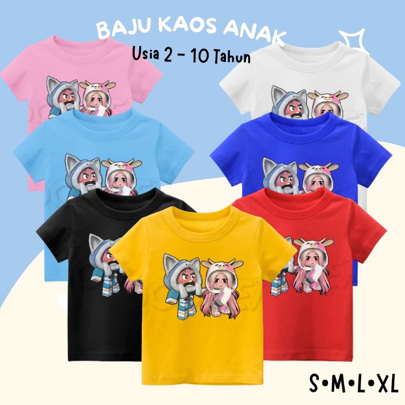 Jual BAJU ANAK KAOS ANAK ATUN MOMON YOUTUBER MINECRAFT ROBLOX UNISEX ...