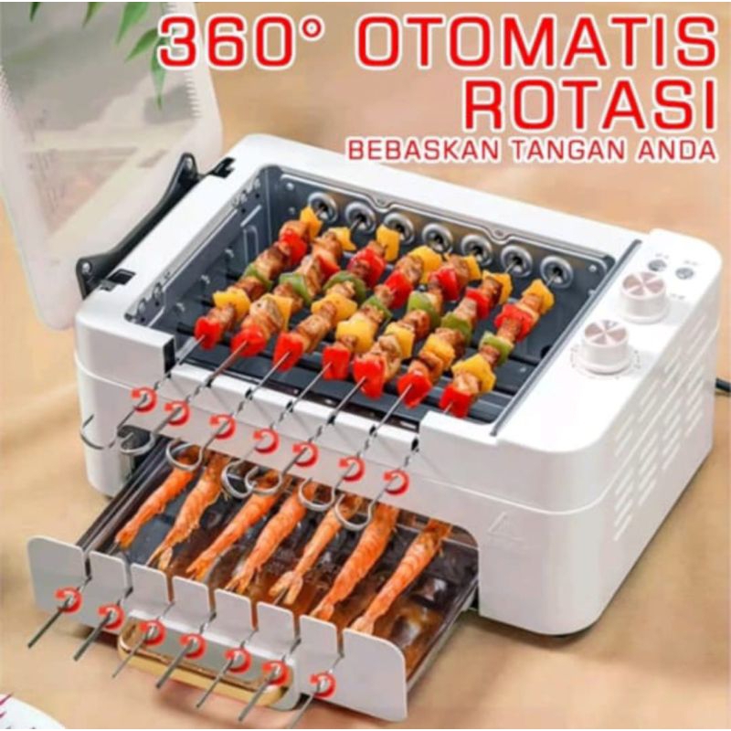 Jual Alat Pemanggang Sate Otomatis Putar 360 Oven Grill Kebab Skewer ...