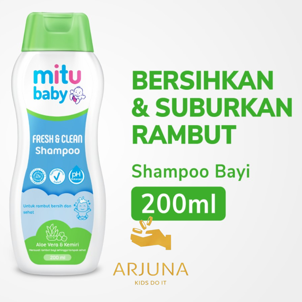 Jual ARJUNA Mitu Baby Shampoo Fresh & Clean 200 ml - Shampo Bayi KT4 ...