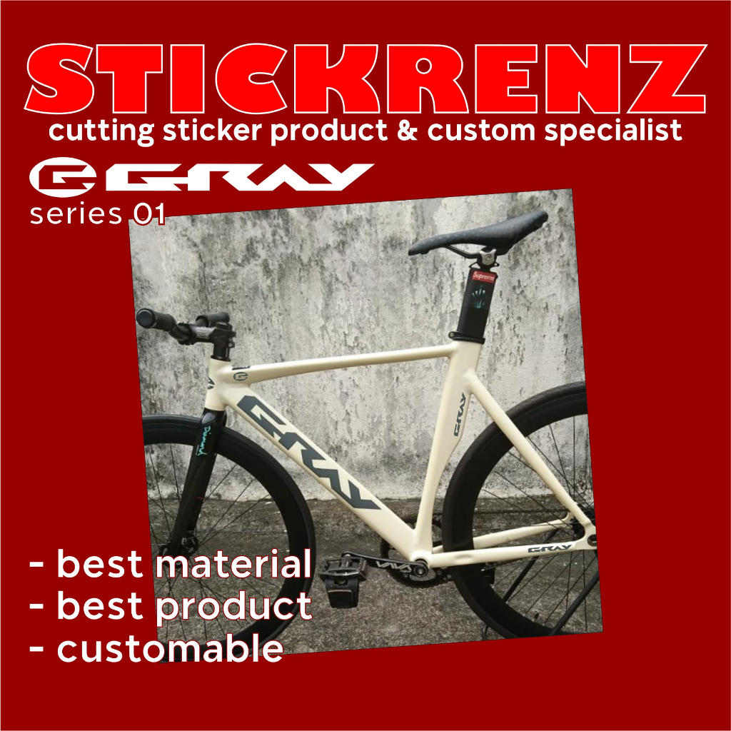 Jual Cutting Sticker Stiker Frame Sepeda Roadbike Fixie Gray 01 Custom ...