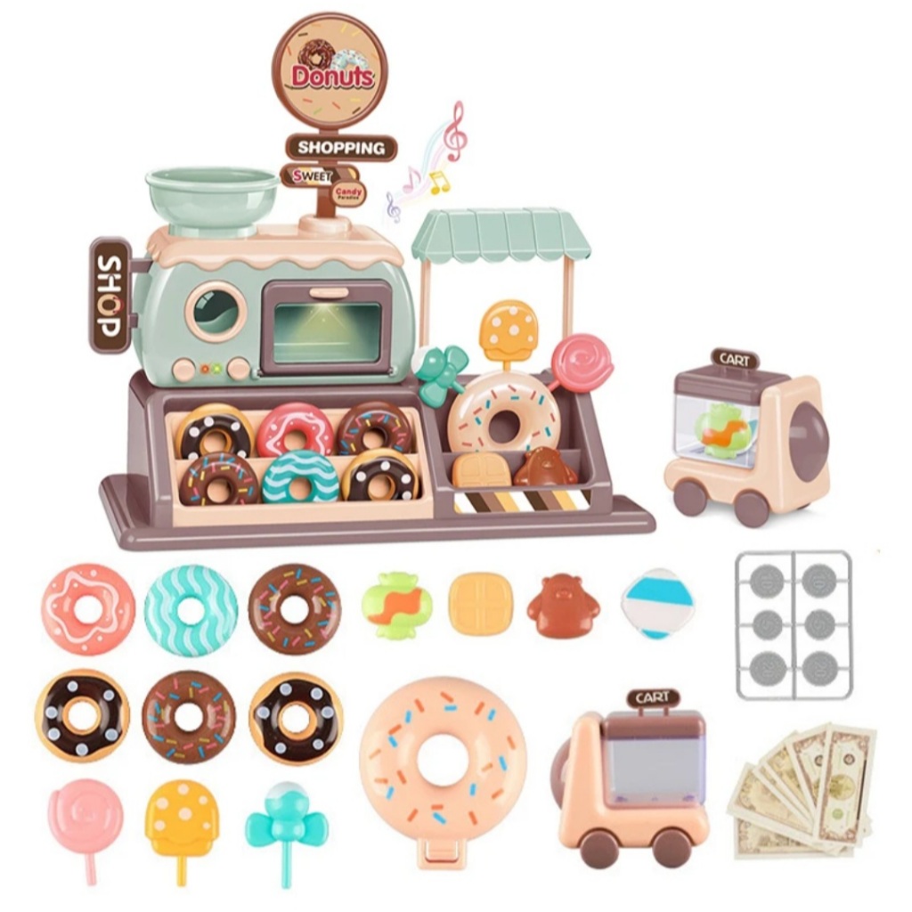 Jual [hero] Mainan Peran Kasir KasiranAnak Stand Toko Jualan Donut ...